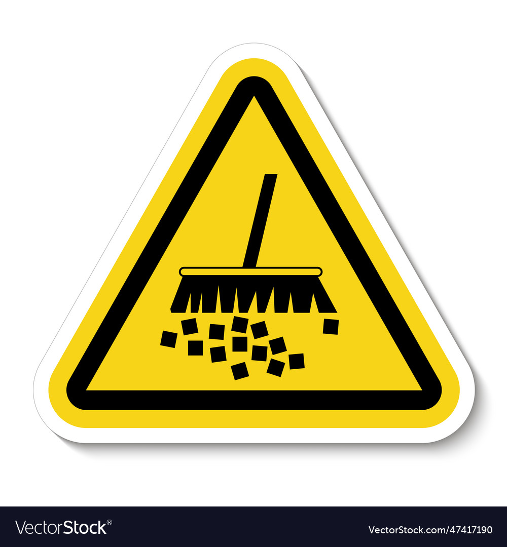 Caution Label Avoid Creating Dust Royalty Free Vector Image