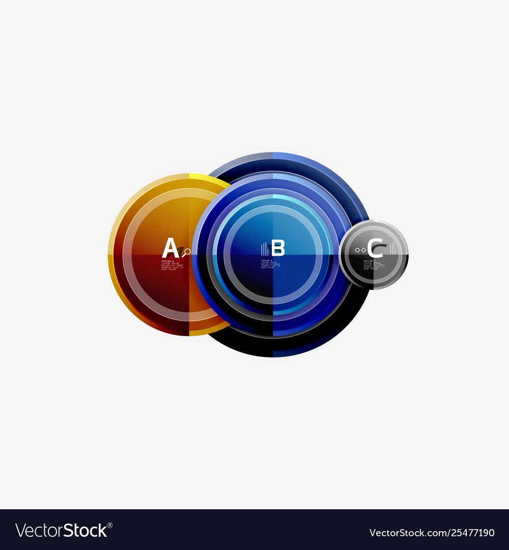 Circular pattern abstract circles composition Vector Image