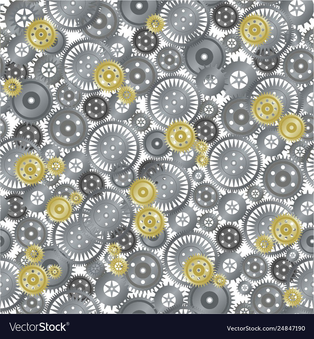 Gears pattern seamless Royalty Free Vector Image