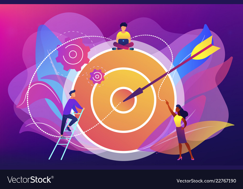 Goals and objectives concept Royalty Free Vector Image