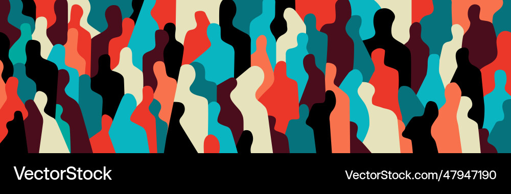 Group of people abstract Royalty Free Vector Image
