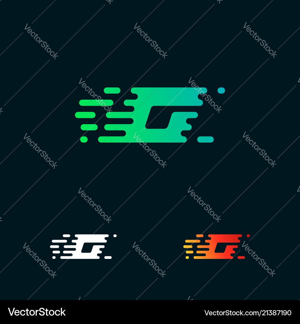 Letter g modern speed shapes logo design Vector Image