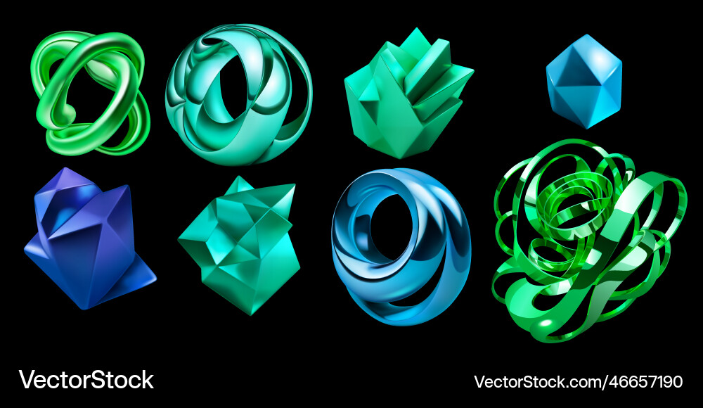 Set of abstract shapes Royalty Free Vector Image