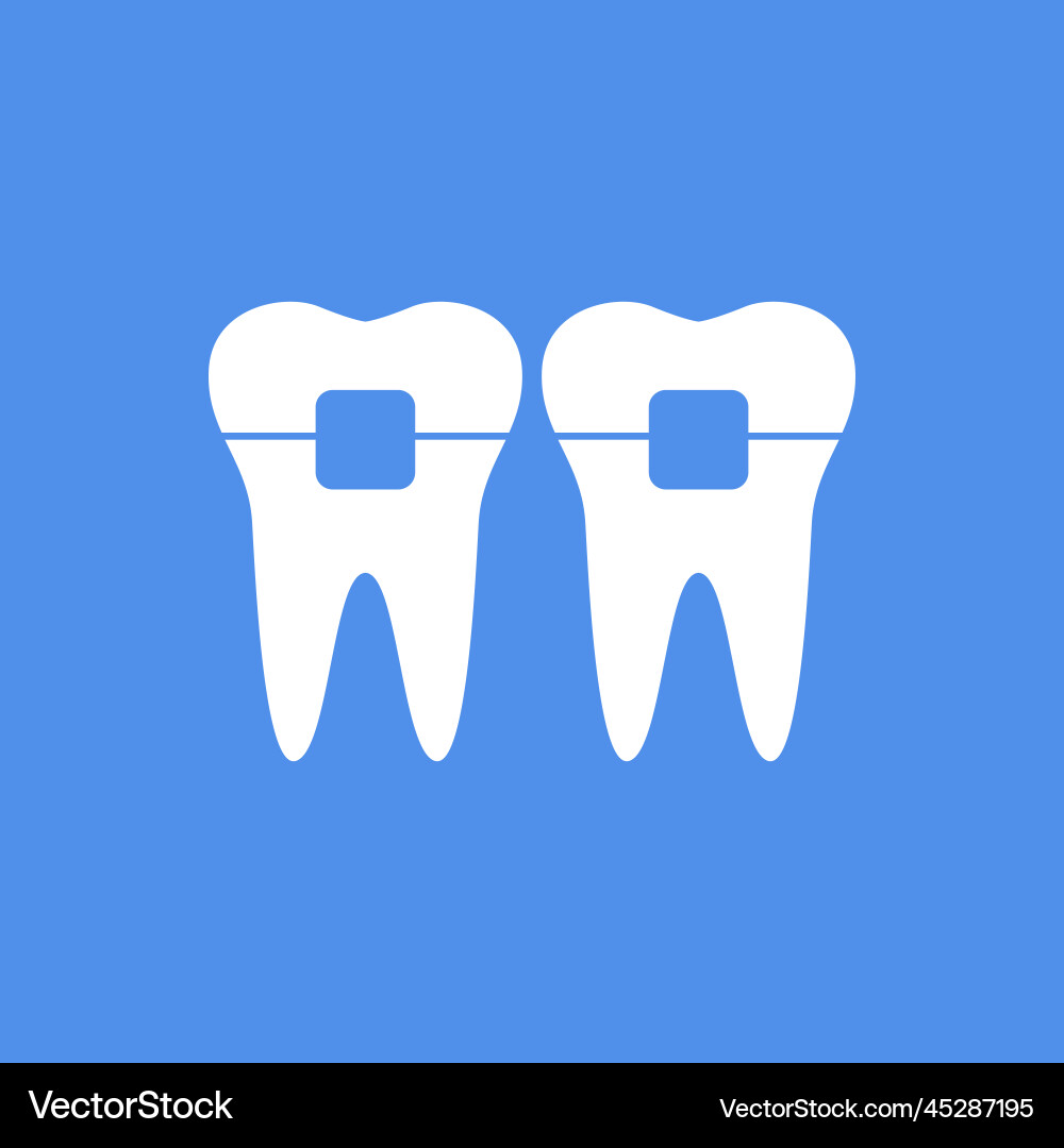 Art dental tooth icon logo Royalty Free Vector Image