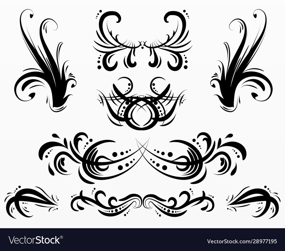Borders and frames set Royalty Free Vector Image