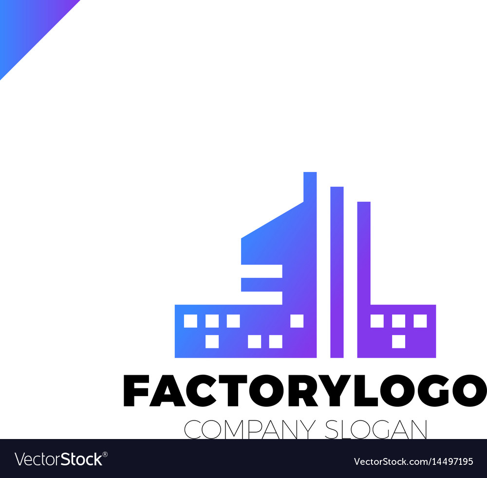 Construction firm factory or manifacture logo Vector Image Construction firm factory or manifacture logo Vector Image