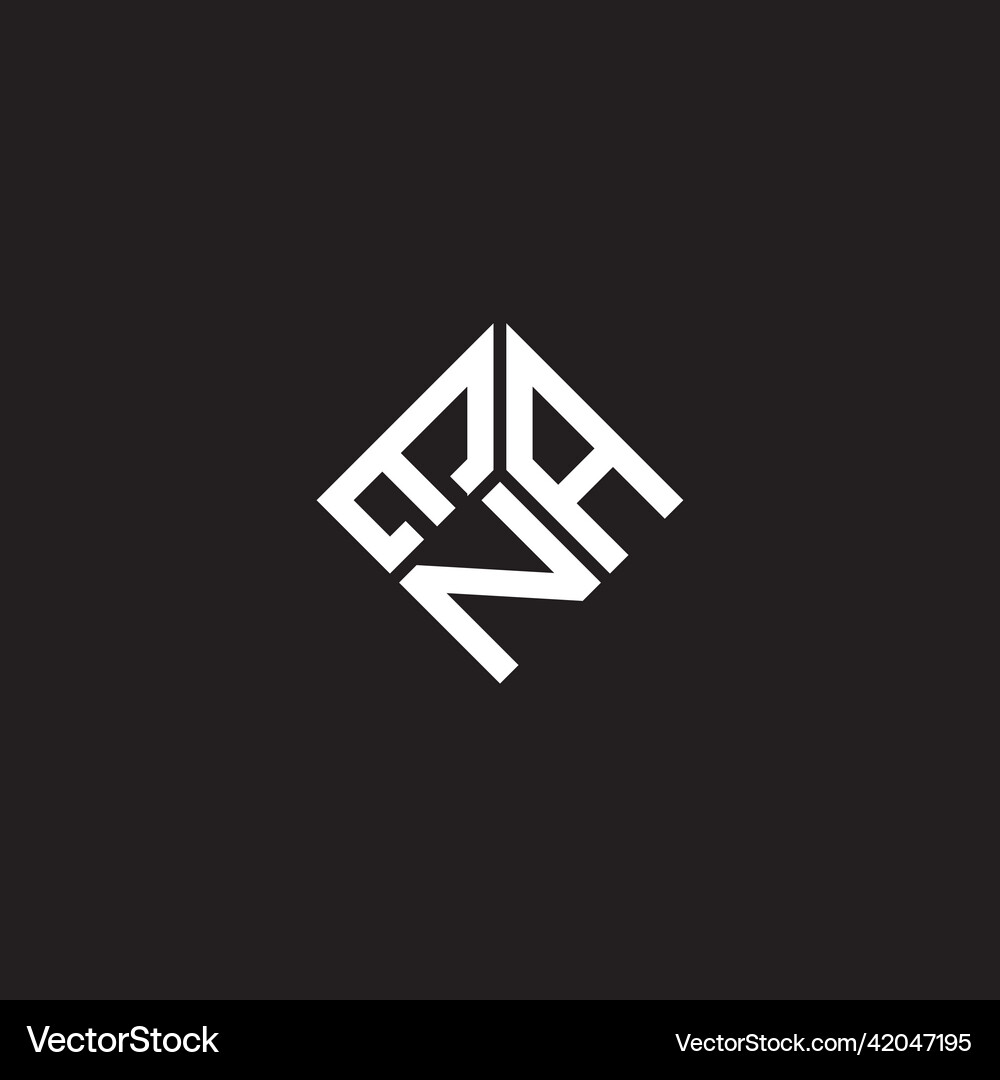Ena letter logo design on black background Vector Image