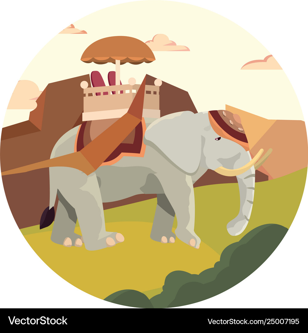 Indian royal elephant Royalty Free Vector Image
