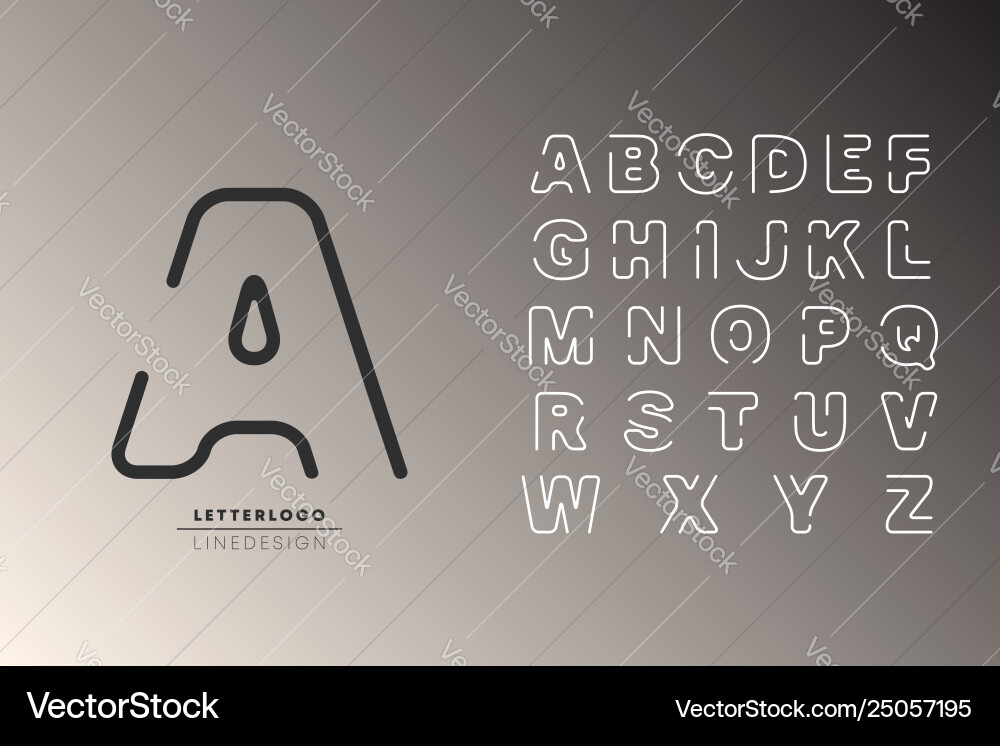 Logo alphabet font letters logotype Royalty Free Vector
