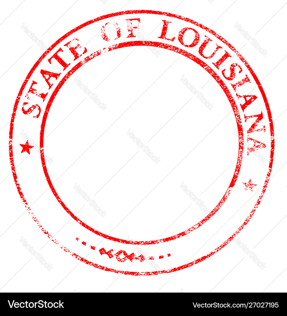 Louisiana red ink stamp Royalty Free Vector Image