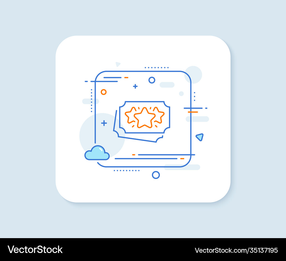 Loyalty points line icon bonus coupons discount Vector Image