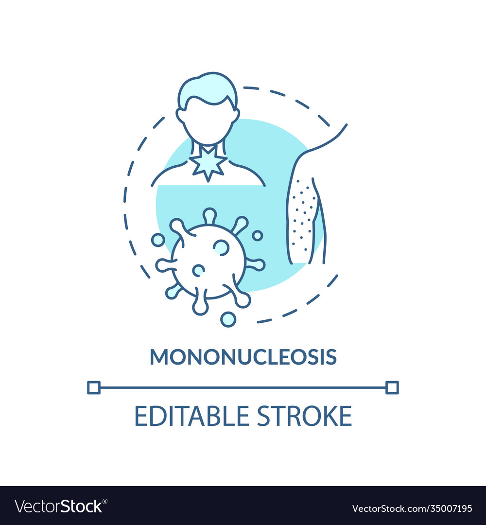 Mononucleosis concept icon Royalty Free Vector Image
