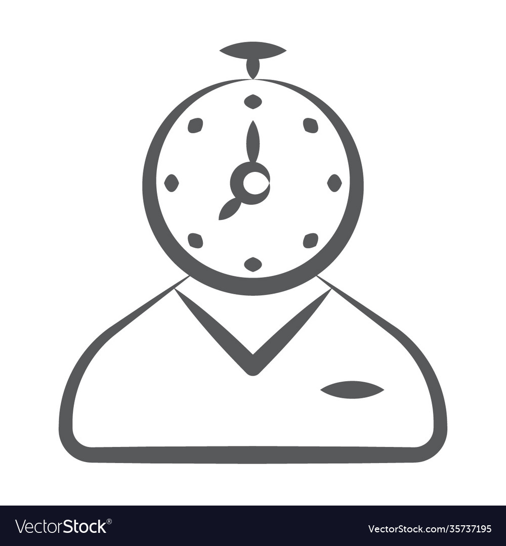 Punctual worker Royalty Free Vector Image - VectorStock