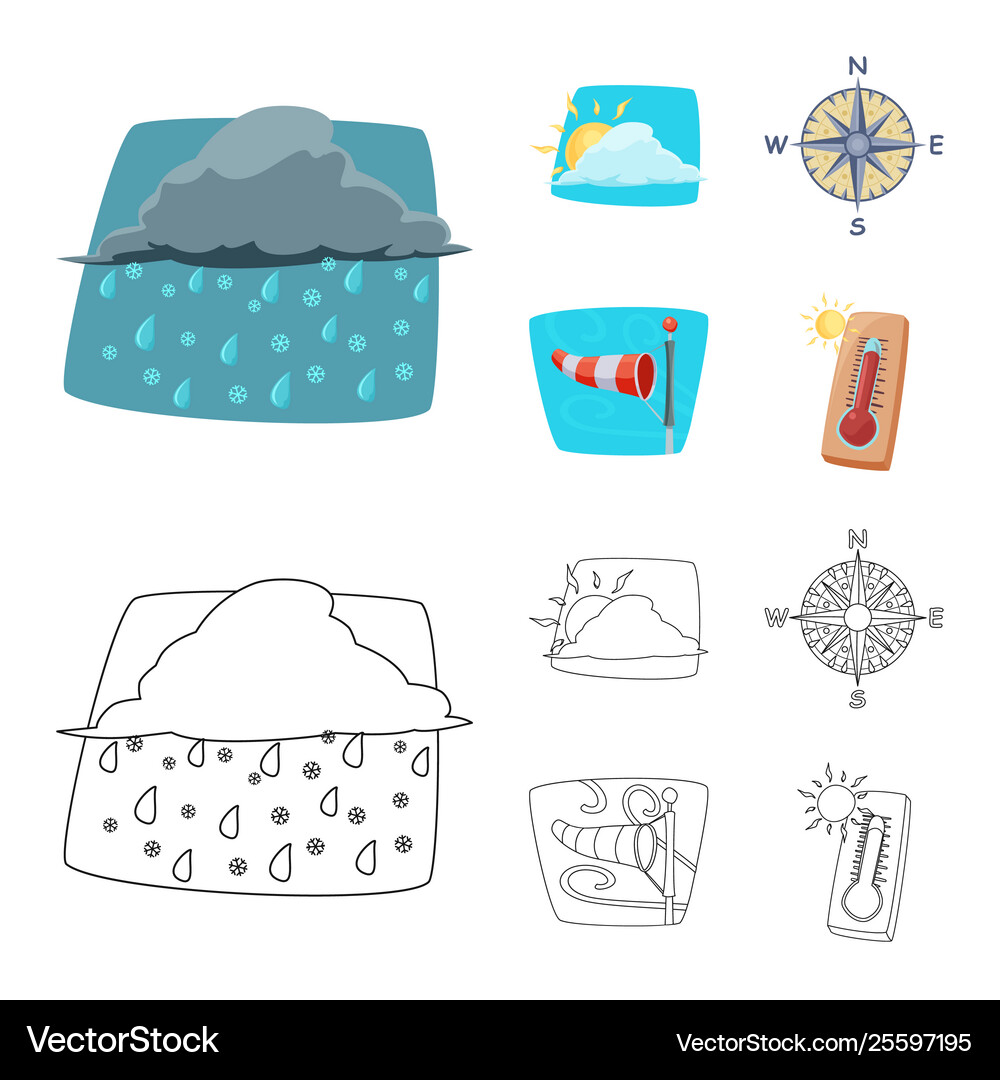 Weather and climate symbol Royalty Free Vector Image