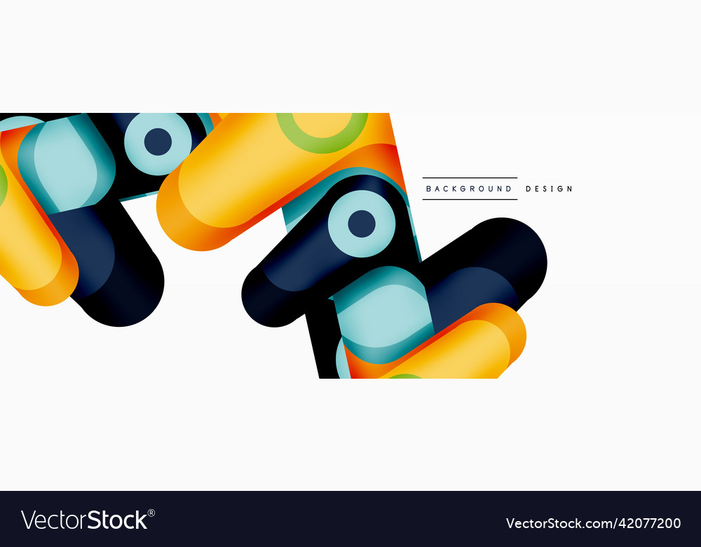 Abstract Geometric Shapes Background Color Shapes Vector Image 