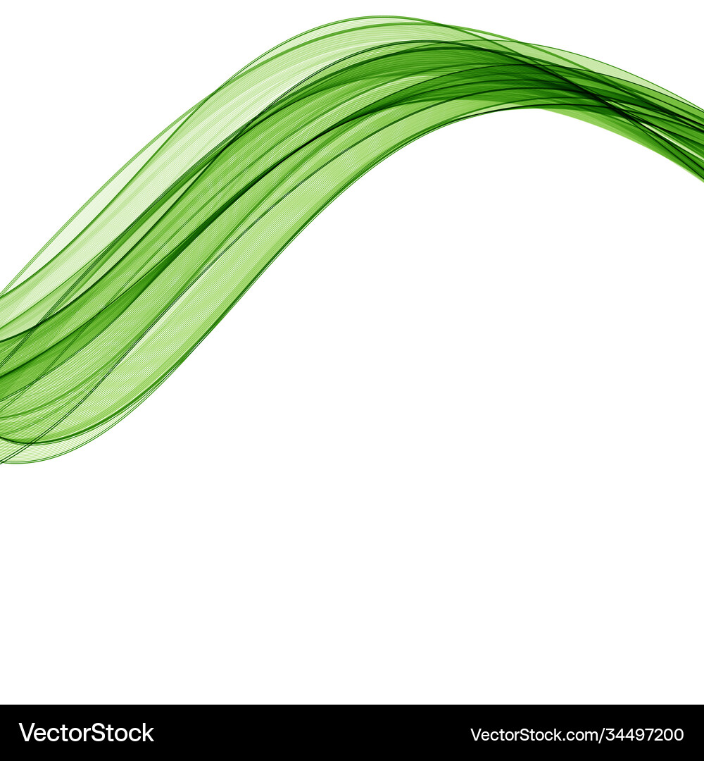 Abstract green wavy lines colorful Royalty Free Vector Image