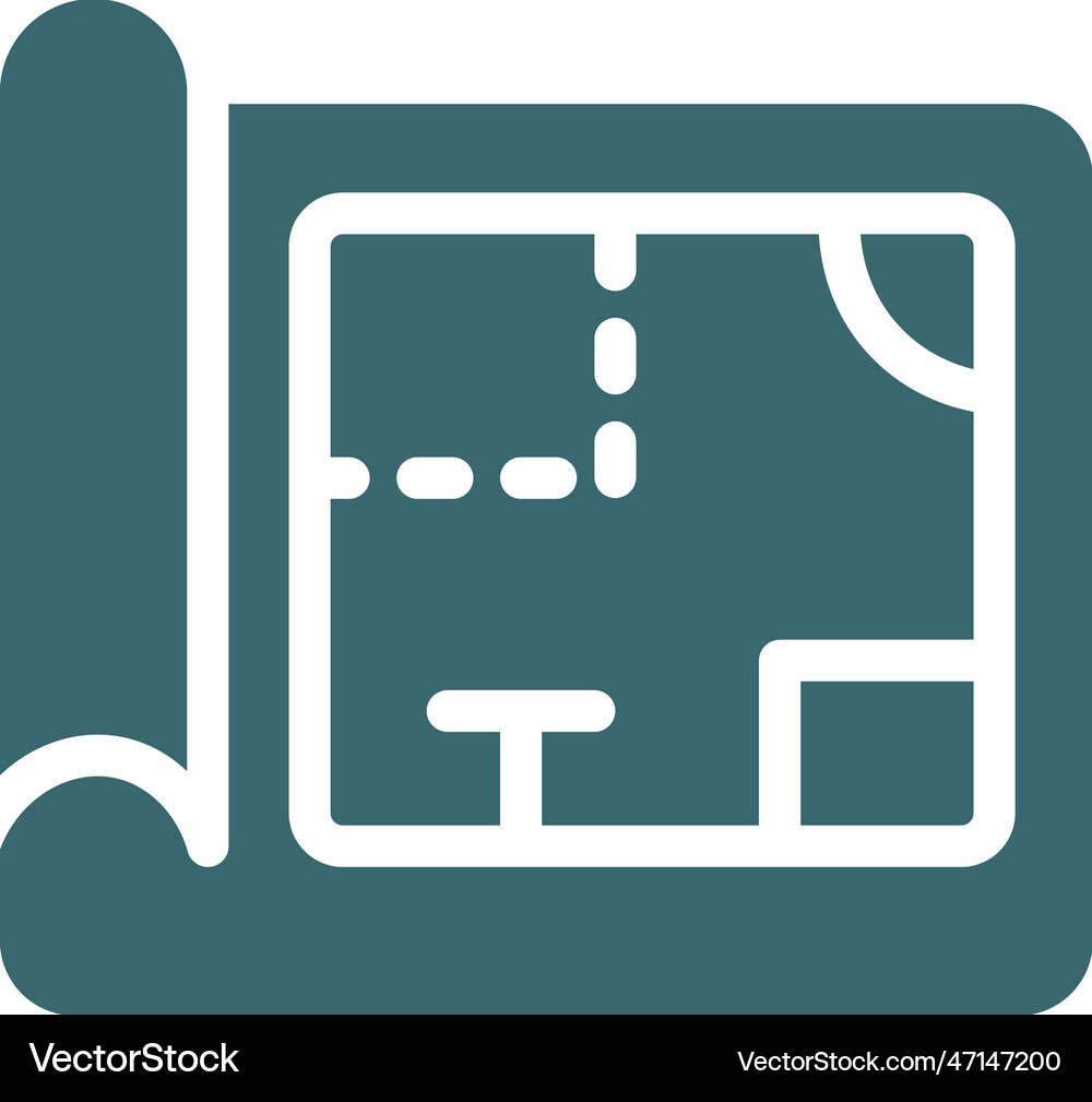 Blueprint icon filled icon from real Royalty Free Vector