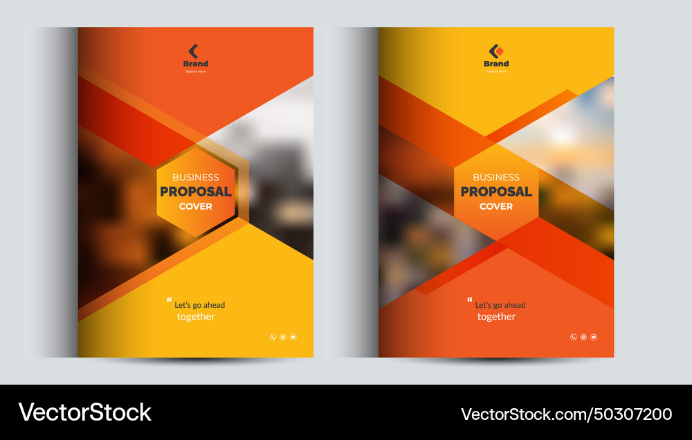 Business proposal cover design template concepts Vector Image