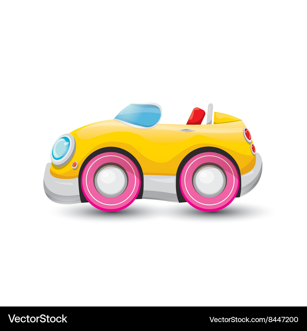 Cartoon orangecar isolated on white Royalty Free Vector