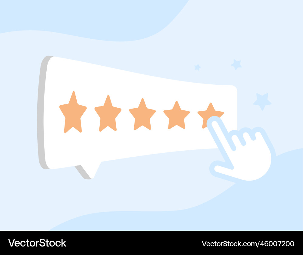 Customer satisfaction rating concept reviews Vector Image