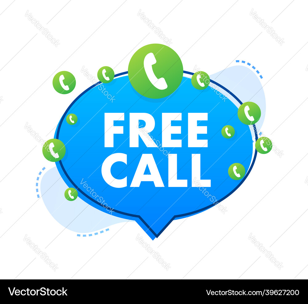 Free call information technology telephone icon Vector Image