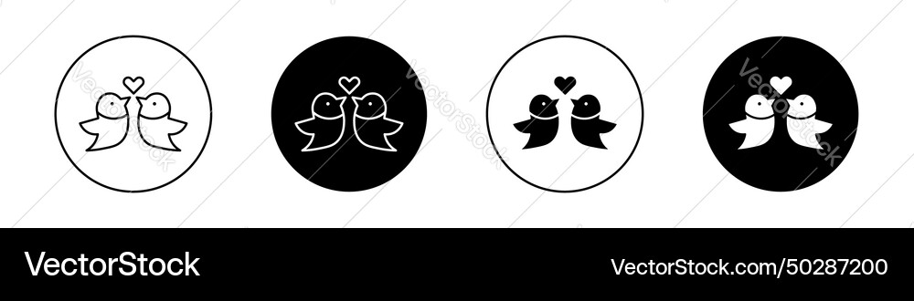 Lover birds icon Royalty Free Vector Image - VectorStock