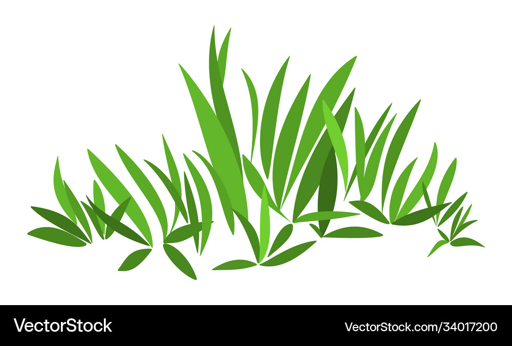 Simple stylized green grass Royalty Free Vector Image
