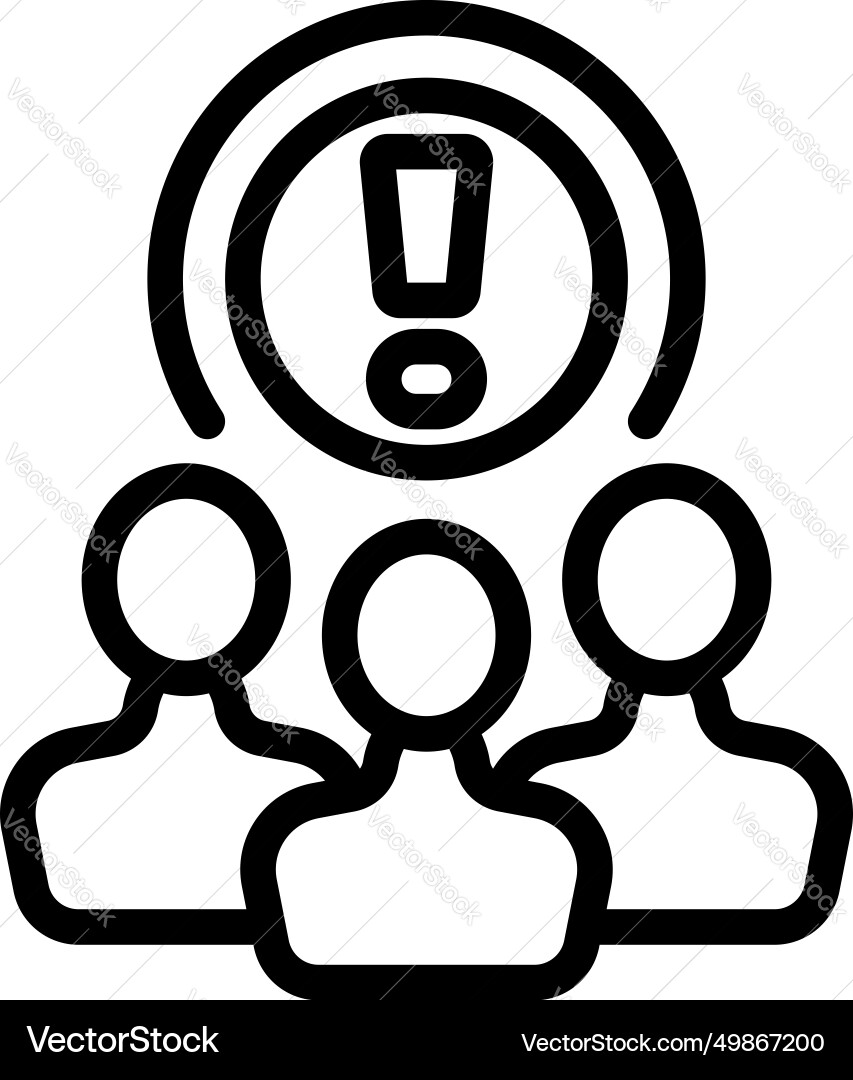 Social governance group icon outline Royalty Free Vector