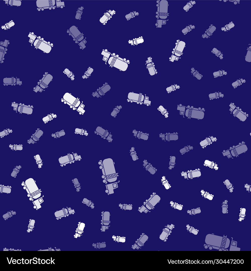 White tanker truck icon isolated seamless pattern Vector Image
