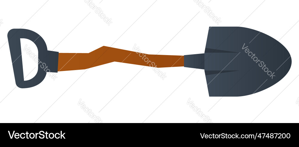 Wooden shovel - modern flat design style single Vector Image