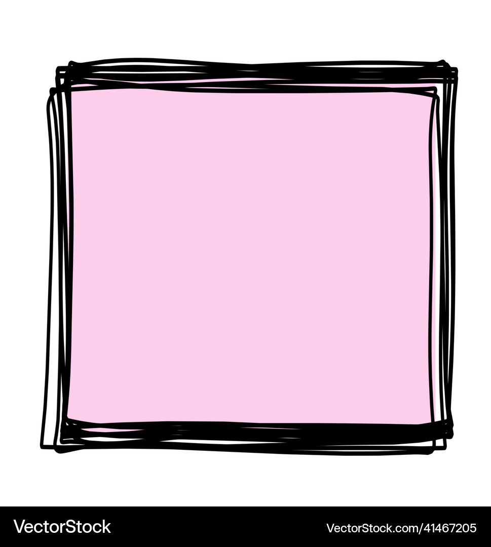 Abstract color square as line drawing on white Vector Image