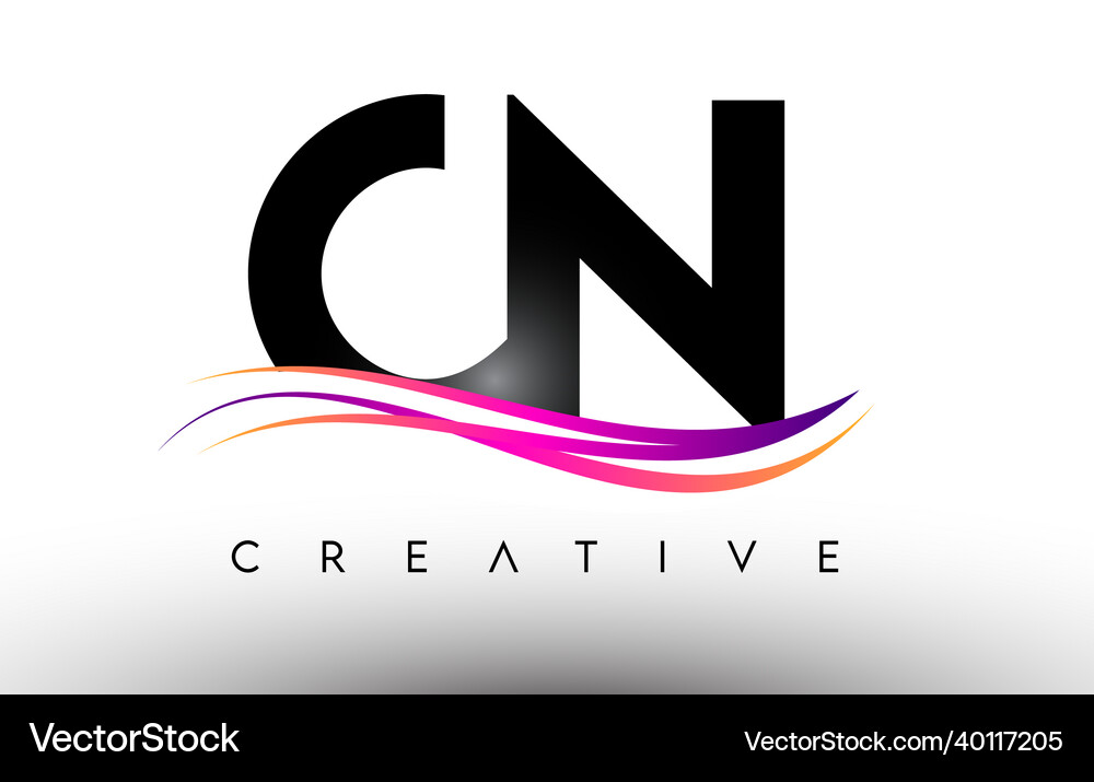 Cn logo letter design icon letters Royalty Free Vector Image