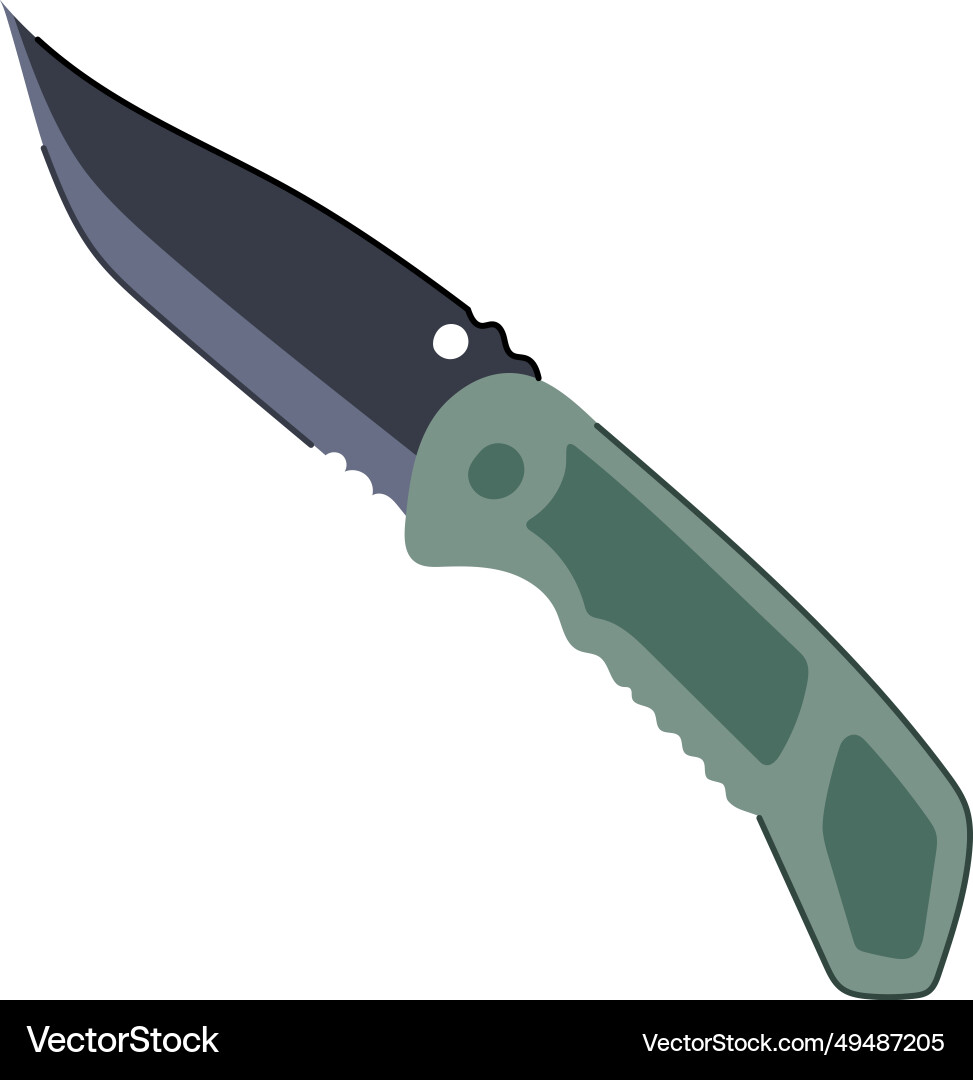 Combat military knife cartoon Royalty Free Vector Image