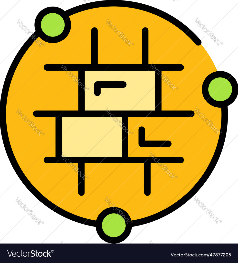 Data privacy icon flat Royalty Free Vector Image