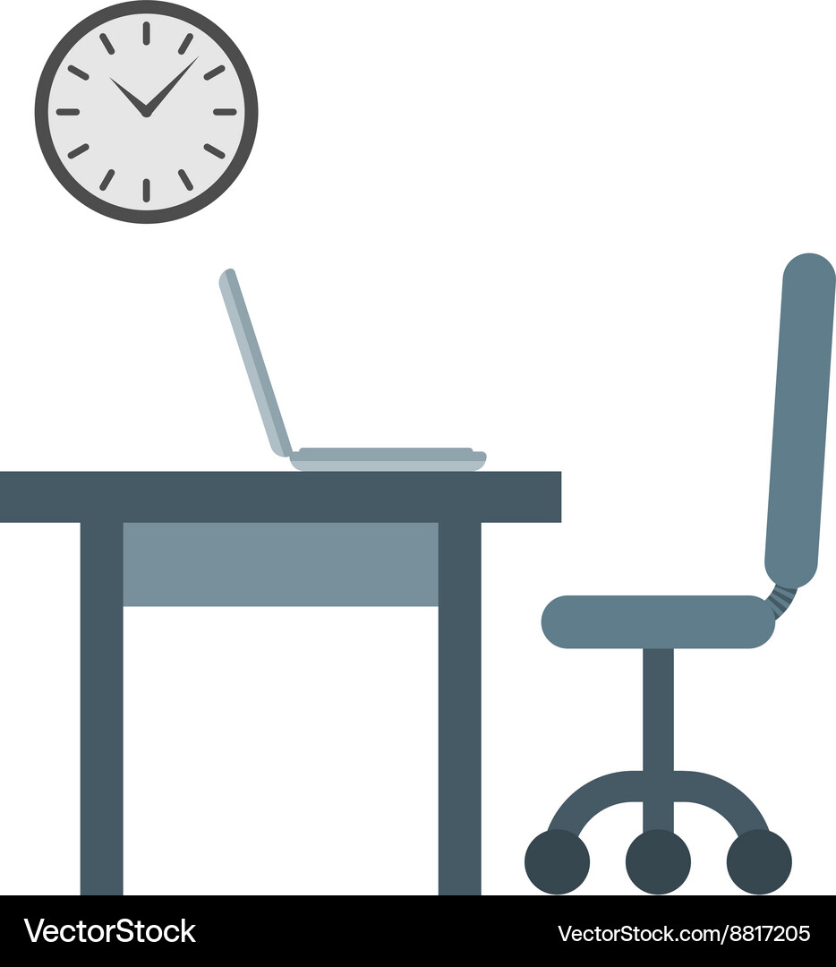 Empty workplace Royalty Free Vector Image - VectorStock