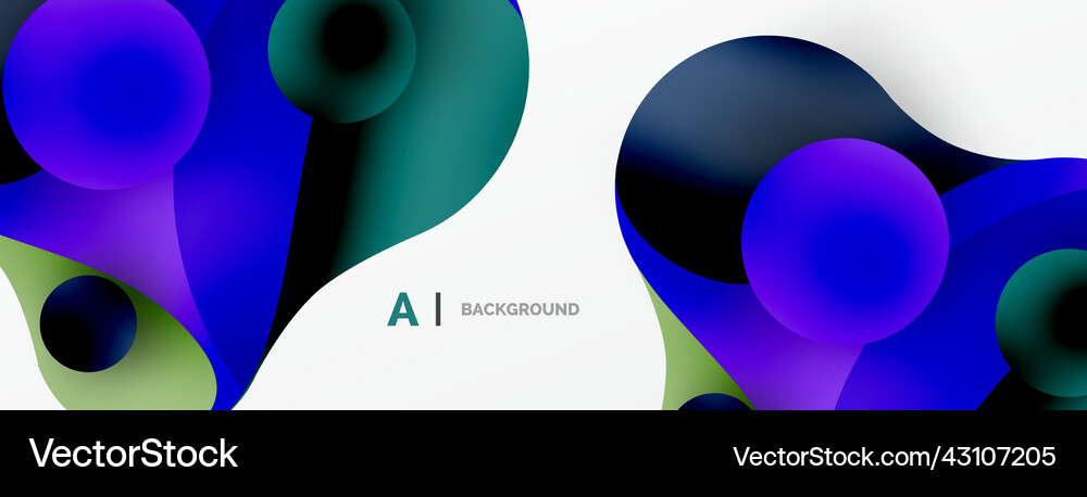 Geometric round shapes and circles abstract Vector Image