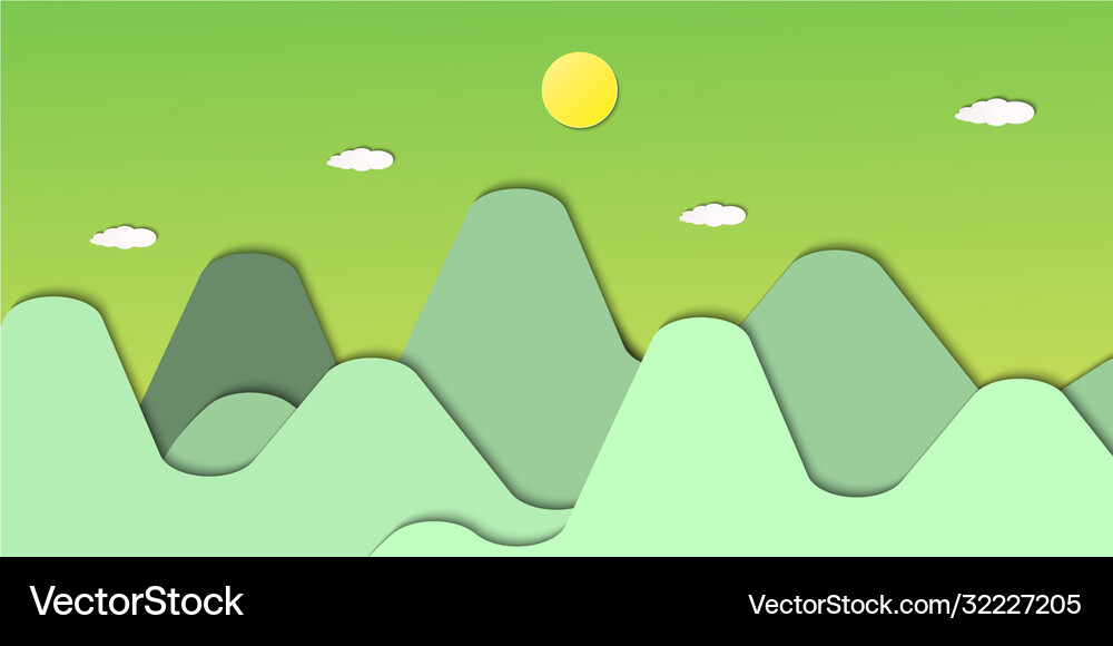 Green nature landscape scenery background Vector Image