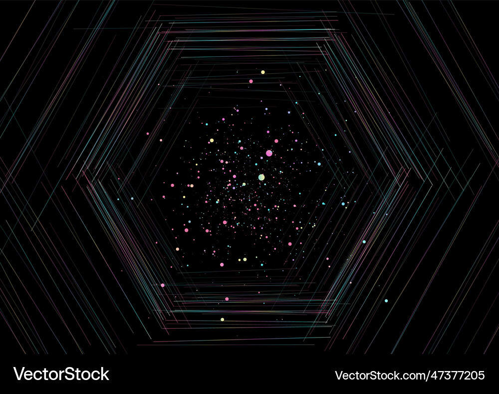 Holographic minimal hexagons and small particles Vector Image