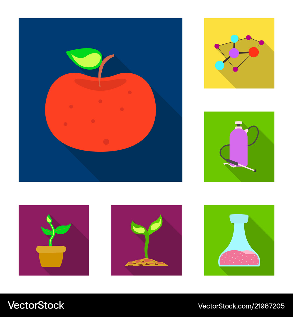 Isolated object of and logo collection Royalty Free Vector
