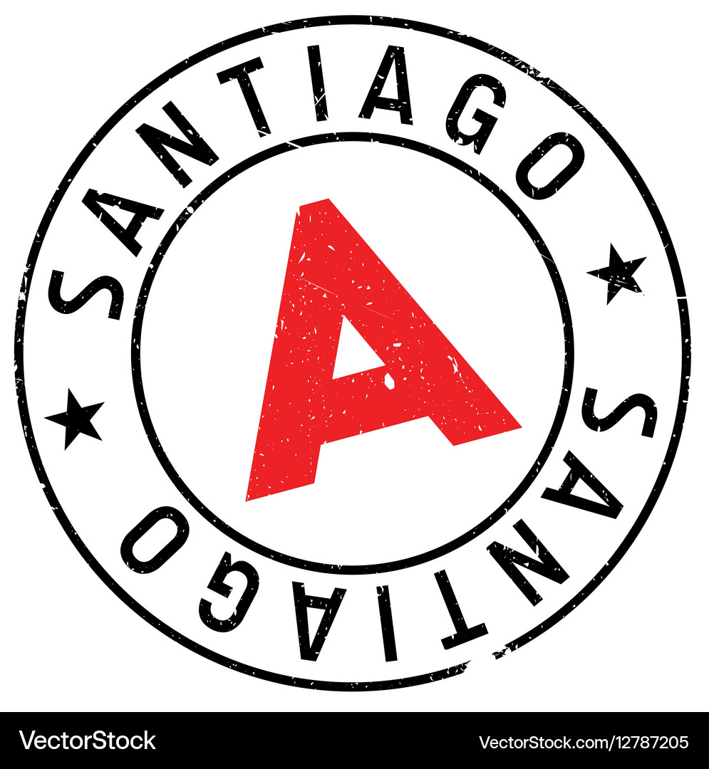Santiago stamp rubber grunge Royalty Free Vector Image