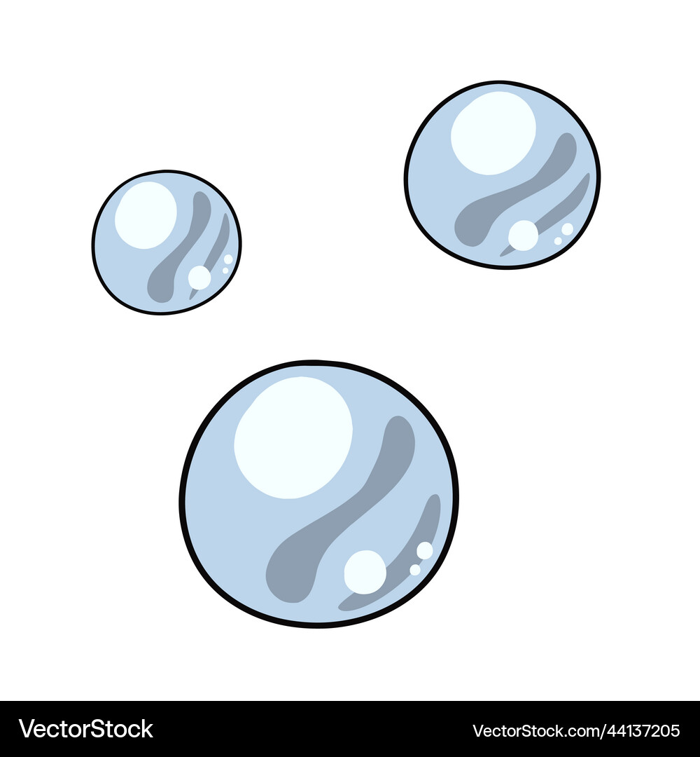 Set of round water drops splashes Royalty Free Vector Image