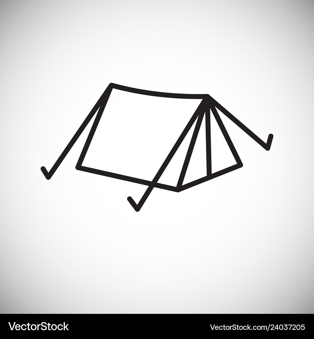 Tent line icon for graphic and web design modern Vector Image