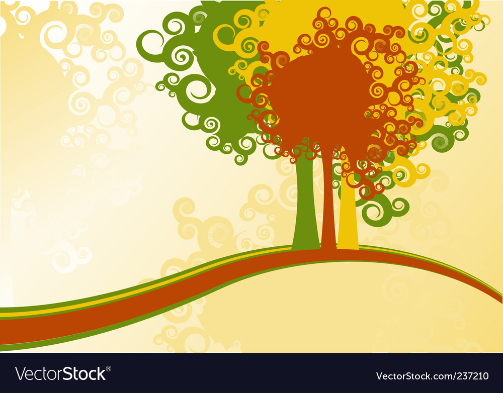 Autumn trees Royalty Free Vector Image - VectorStock
