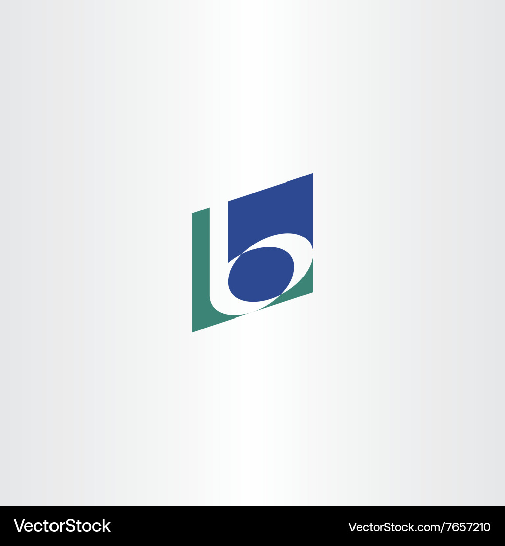 Dark green blue b letter logo icon Royalty Free Vector Image