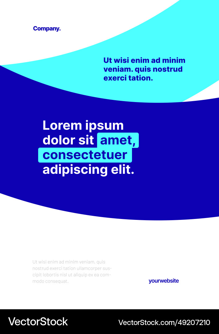 Layout template for events or business related Vector Image