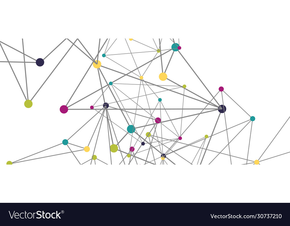 Line points connections triangular technology Vector Image
