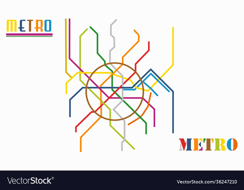 Map metro Royalty Free Vector Image - VectorStock