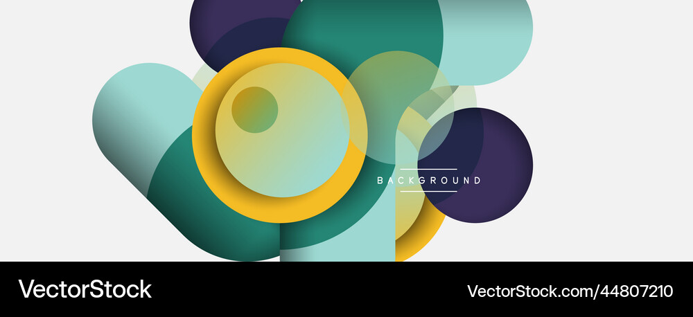 Round shapes circles minimal geometric Royalty Free Vector