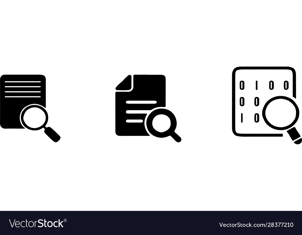 Searching data icon isolated on white background Vector Image