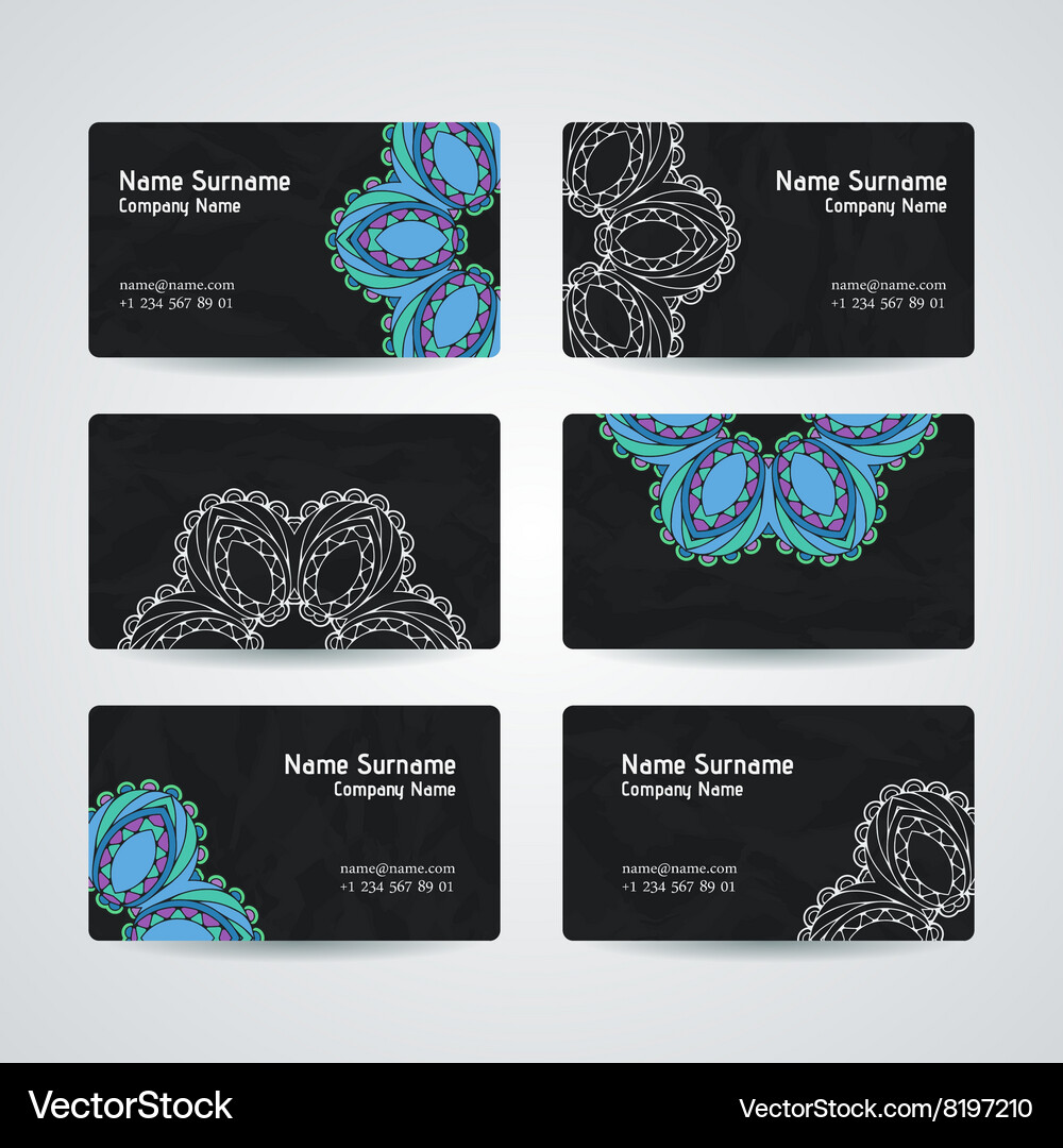 Set design templates business card Royalty Free Vector Image